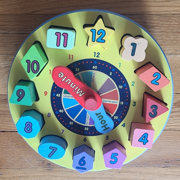 Melissa & Doug | Toys | Melissa Doug Wooden Shape Sorting Clock | Poshmark